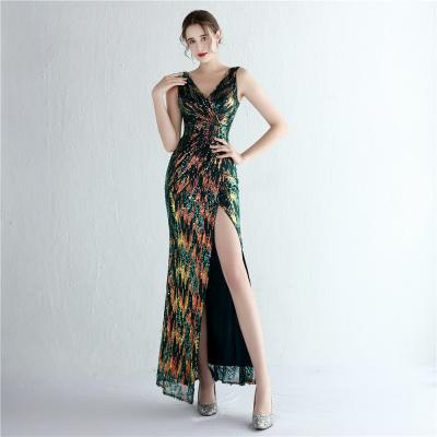China Prom Women Dress Evening Party Sequin Slim Sheath Women Sexy Skinny Wedding Dress China OEM High Quality for sale