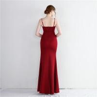 China Evening Party Prom Women Dress Sequin Slim Sheath Women Spaghetti Strap Wedding Dress China OEM High Quality for sale