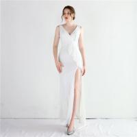 China China OEM High Quality Evening Party Prom Women Dress Sequin Split Skirt Women Sexy Skinny Wedding Dress for sale