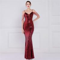 China China OEM High Quality Evening Party Prom Women Mermaid Dress Sequin Slim Sheath Women Sexy Skinny Wedding Dress for sale