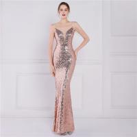 China China OEM High Quality Evening Party Prom Women Mermaid Dress Sequin Slim Sheath Women Sexy Skinny Wedding Dress for sale