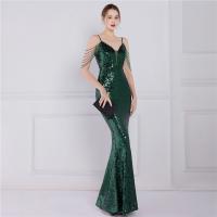 China China OEM High Quality Evening Party Prom Women Mermaid Dress Sequin Slim Sheath Women Sexy Skinny Wedding Dress for sale