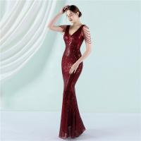 China China OEM High Quality Luxury Evening Party Prom Women Dress Sequin Slim Sheath Women Sexy Skinny Wedding Dress for sale