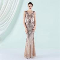 China China OEM High Quality Luxury Evening Party Prom Women Dress Sequin Slim Sheath Women Sexy Skinny Wedding Dress for sale