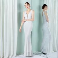 China China OEM High Quality Luxury Evening Party Prom Women Dress Sequin Slim Sheath Women Sexy Skinny Wedding Dress for sale