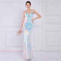 China China OEM High Quality Evening Party Prom Women Dress Sequin Slim Sheath Women Sexy Skinny Wedding Dress for sale