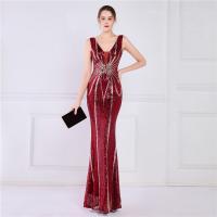 China Wedding Dress OEM High Quality Evening Party Prom Women Dress Lady Sequin Gown for sale