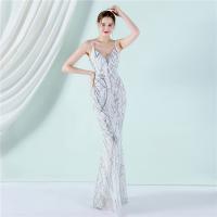 China Party Gown Prom Dress Sequin Slim Sheath Women Sexy Skinny Wedding Dress Party Gown Shine Spaghetti Strap for sale