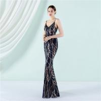 China Party Gown Prom Dress Sequin Slim Sheath Women Sexy Skinny Wedding Dress Party Gown Shine Spaghetti Strap for sale