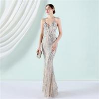 China Party Gown Prom Dress Sequin Slim Sheath Women Sexy Skinny Wedding Dress Party Gown Shine Spaghetti Strap for sale