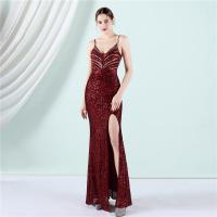 China Party Gown Prom Dress Sequin Slim Sheath Women Sexy Skinny Wedding Dress Party Gown Prom Dress Spaghetti Strap for sale