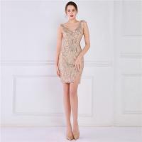 China Sequin Slim Sheath Women Sexy Skinny Short Gown Wedding Dress Party Gown Prom Dress for sale
