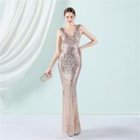 China 2022 Sequin Slim Sheath Women Sexy Skinny Wedding Dress Party Gown Prom Dress for sale
