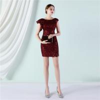 China China Prom Gown Short Party Evening Dress Sequin Embroidery Sexy Dress for sale