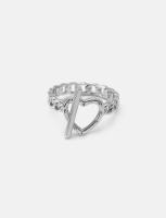 China Luxury Wedding Ring Copper Platinum Plating Gold Plating Lovers Ring with Heart for sale