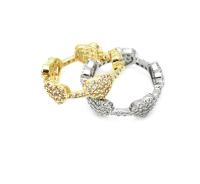 China Luxury Wedding Ring Copper Platinum Plating Gold Plating Lovers Ring with Heart Hot for sale
