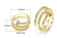 China Fashion Wedding Ring Copper Platinum Plating Gold Plating Lovers Ring with Heart for sale