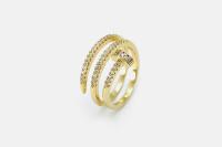 China Fashion Wedding Ring Copper Platinum Plating Gold Plating Lovers Ring with Heart for sale