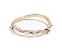 China Luxury 2021 Wedding Ring Copper Platinum Plating Gold Plating Lovers Ring with Zircon for sale