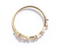 China Luxury 2021 Wedding Ring Copper Platinum Plating Gold Plating Lovers Ring with Zircon for sale