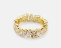 China 2021 New Wedding Ring Copper Platinum Plating Gold Plating Lovers Ring with Heart for sale
