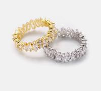 China 2021 New Wedding Ring Copper Platinum Plating Gold Plating Lovers Ring with Heart for sale