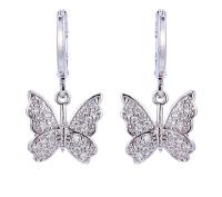 China 2021 New Earring Copper Platinum Plating Gold Plating Butterfly Design for sale