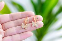 China 2021 New Earring Copper Platinum Plating Gold Plating Butterfly Design for sale