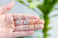 China 2021 New Earring Copper Platinum Plating Gold Plating Butterfly Design for sale