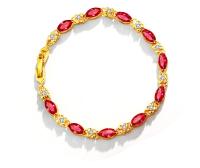 China 2021 New Bracelet Copper Alloy 24 K Gold Plating with Zircon for sale