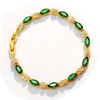 China 2021 New Bracelet Copper Alloy 24 K Gold Plating with Zircon for sale