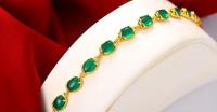 China 2021 New Bracelet Copper Alloy 24 K Gold Plating with Artificial Jasper for sale