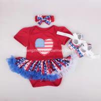 China 2021 Hot Selling Baby Girl Cotton Romper Set Newborn Baby Wear Sweet Suit Shoes Hair Accessory for sale
