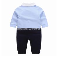 China 2021 Hot Selling Gentleman Long-Sleeved Handsome Knitted Cotton Romper Baby Boys Wear for sale