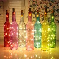 China New Arrival Romantic LED Bottle Cork Light with Copper Wire String Light for Party Bar Christmas Decoration USB Rechargeable for sale