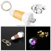 China New Arrival Romantic LED Bottle Diamont Cork Light with Copper Wire String Light for Party Bar Christmas Decoration USB Rechargeable for sale