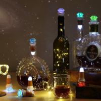 China New Arrival Romantic LED Bottle Diamont Cork Light with Copper Wire String Light for Party Bar Christmas Decoration USB Rechargeable for sale