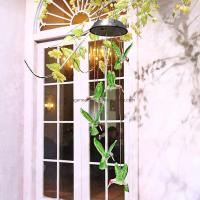 China LED Solar Light Hummingbird Wind Chime Changing Color Waterproof Six Hummingbird Wind Chimes for Home Party Outdoor Night Garden Decoration for sale