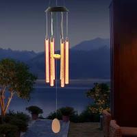 China LED Solar Light Tubulose Wind Chime Changing Color Waterproof for Home Party Outdoor Night Garden Bar Decoration for sale