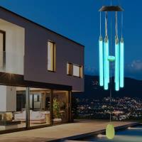 China LED Solar Light Tubulose Wind Chime Changing Color Waterproof for Home Party Outdoor Night Garden Bar Decoration for sale