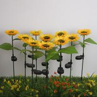 China Solar Waterproof Flowers Landscape Decorative Sunflower Lamps Solar LED Garden Sunflower Stake Lights Outdoor for sale