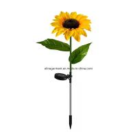 China Solar Waterproof Flowers Landscape Decorative Sunflower Lamps Solar LED Garden Sunflower Stake Lights Outdoor for sale