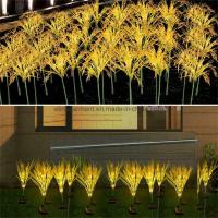 China Garden Decoration LED Solar Simulation Rice Colorful Lights Solar Flower Landscape Courtyard Lawn Lamp for sale