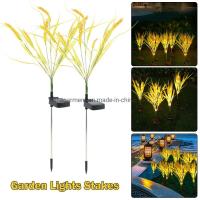 China Garden Decoration LED Solar Simulation Rice Colorful Lights Solar Flower Landscape Courtyard Lawn Lamp for sale