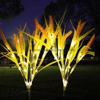 China Garden Decoration LED Solar Simulation Rice Colorful Lights Solar Flower Landscape Courtyard Lawn Lamp for sale