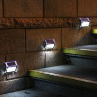 China 3 LED Solar Light Outdoor Stainless Steel LED Solar Light for Stairs, Paths, Deck, Patio, Garden for sale
