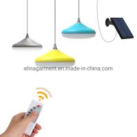 China Lampu Energy LED Circlar Lamp Remote Solar Powered Pendant Ceiling Light Square Sola Lighting Outdoor for sale