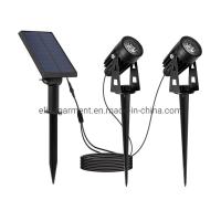 China New Design 2 in 1 Solar Spotlights Outdoor Waterproof Aluminum Garden LED Solar Powered Landscape Lawn Solar Spike Lights for sale