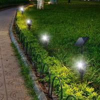 China New Design 2 in 1 Solar Spotlights Outdoor Waterproof Aluminum Garden LED Solar Powered Landscape Lawn Solar Spike Lights for sale