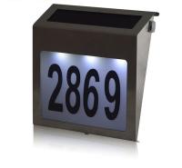 China Quality Solar Number Light Address Sign Doorplate Lighting Outdoor Wall for sale